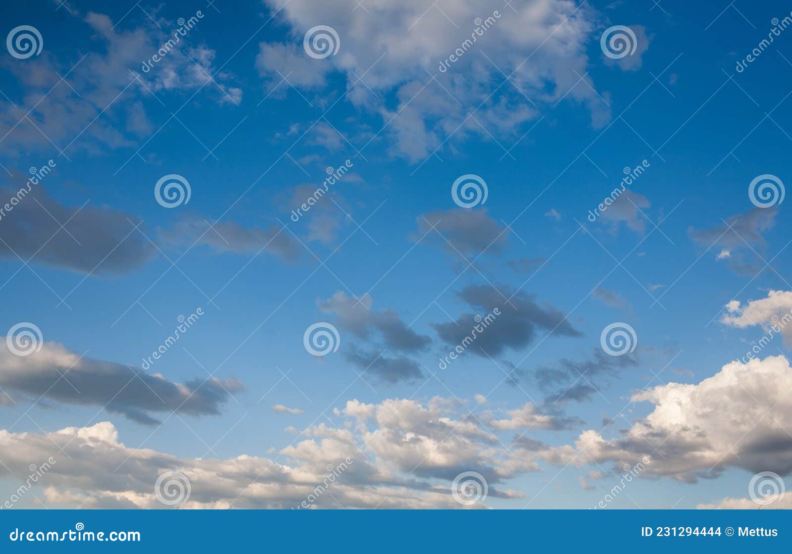 Beautiful Sparse Clouds in the Blue Sky Stock Photo - Image of spring ...