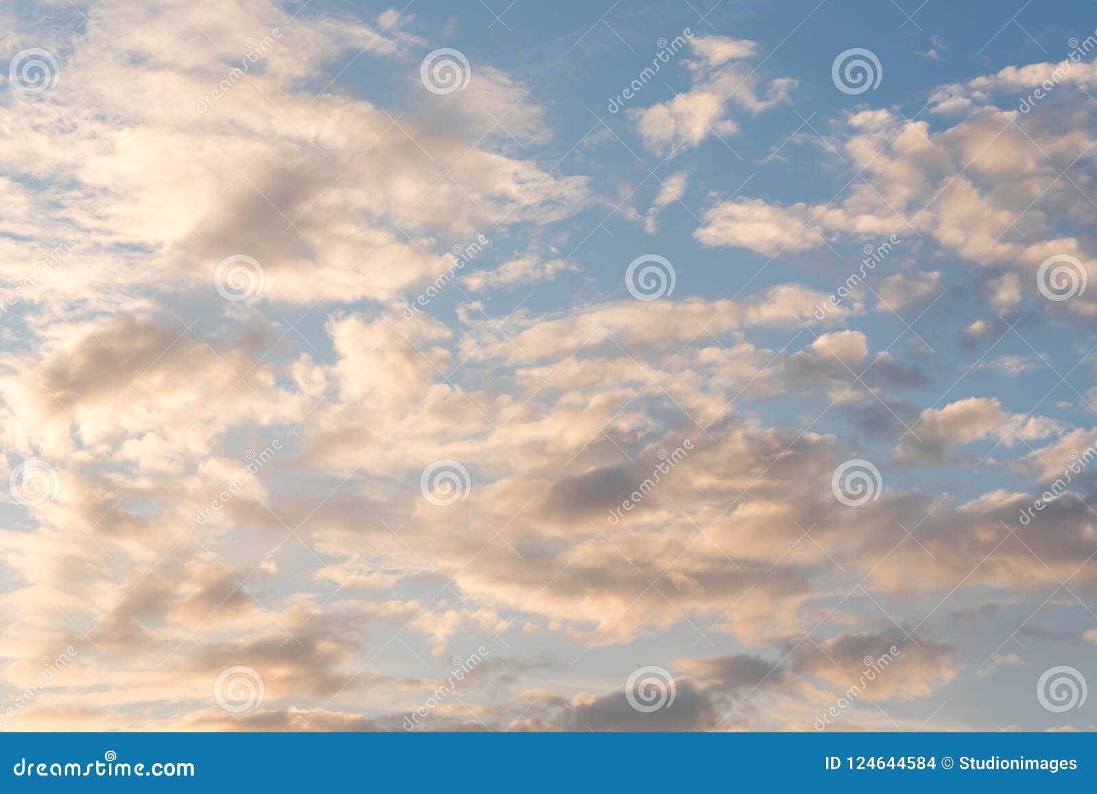 Beautiful, Cloudy Blue Evening Sky Stock Photo - Image of evening ...