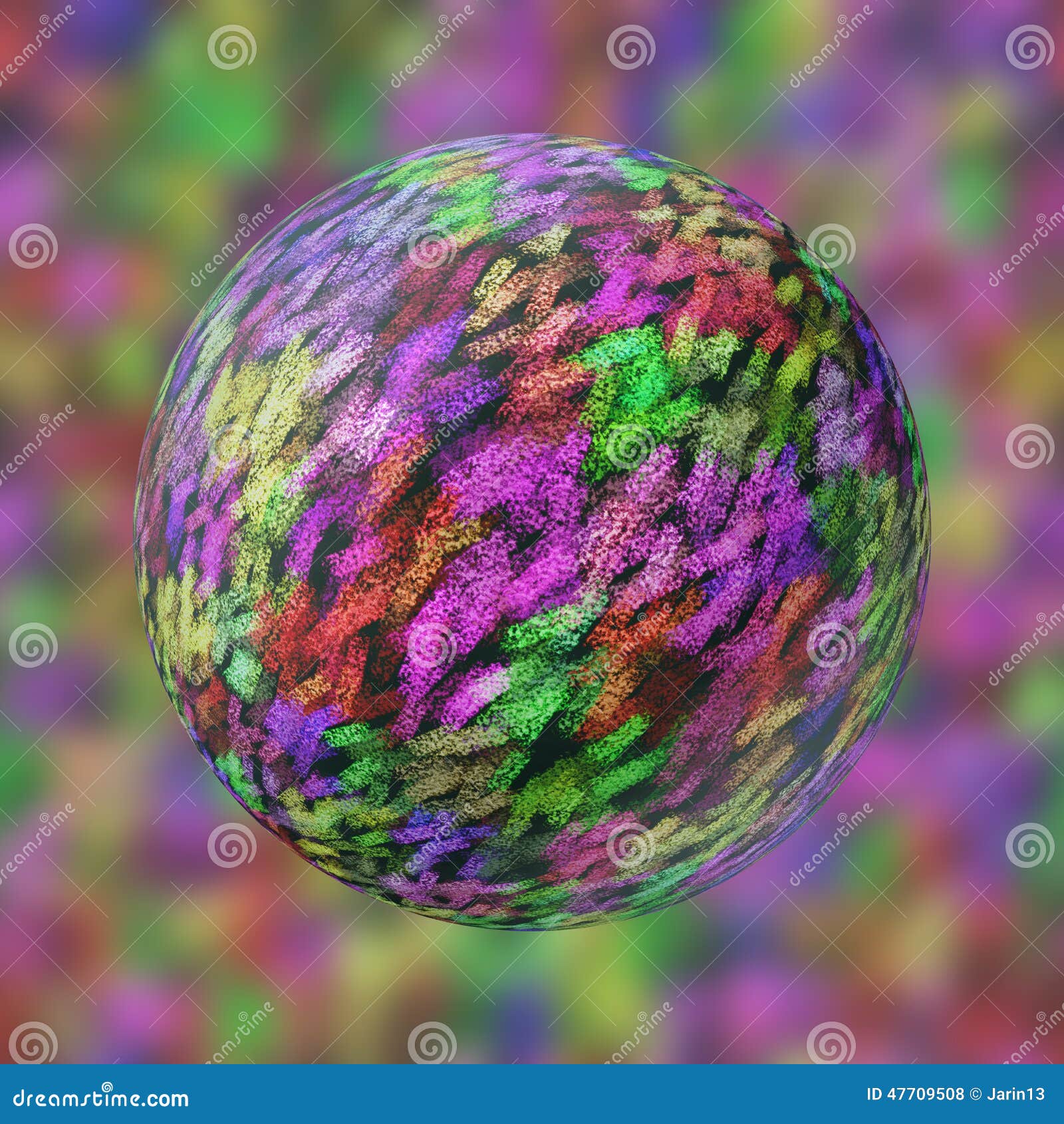 Beautiful Sphere from Chalk Drawing Stock Illustration - Illustration ...