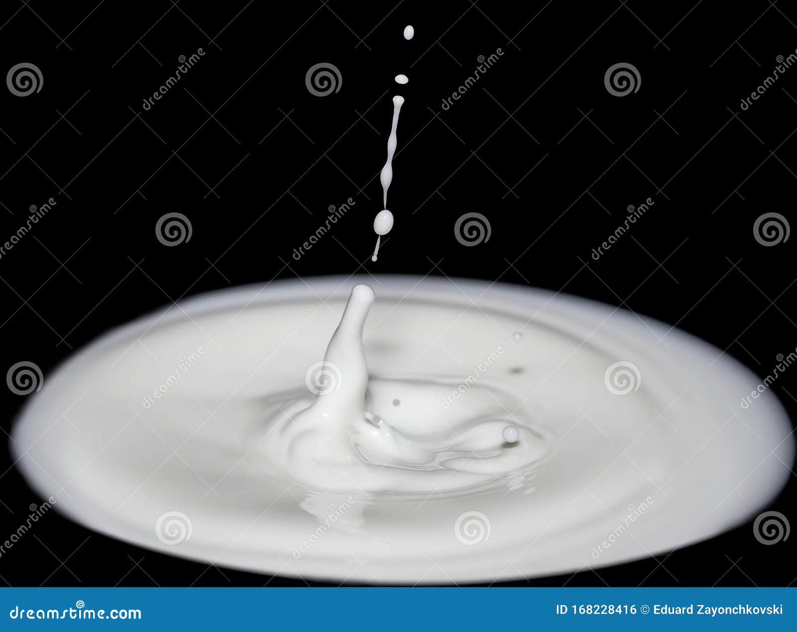 Drop Of Milk - Milk Droplet Falling On White Liquid And Creating Splash ...