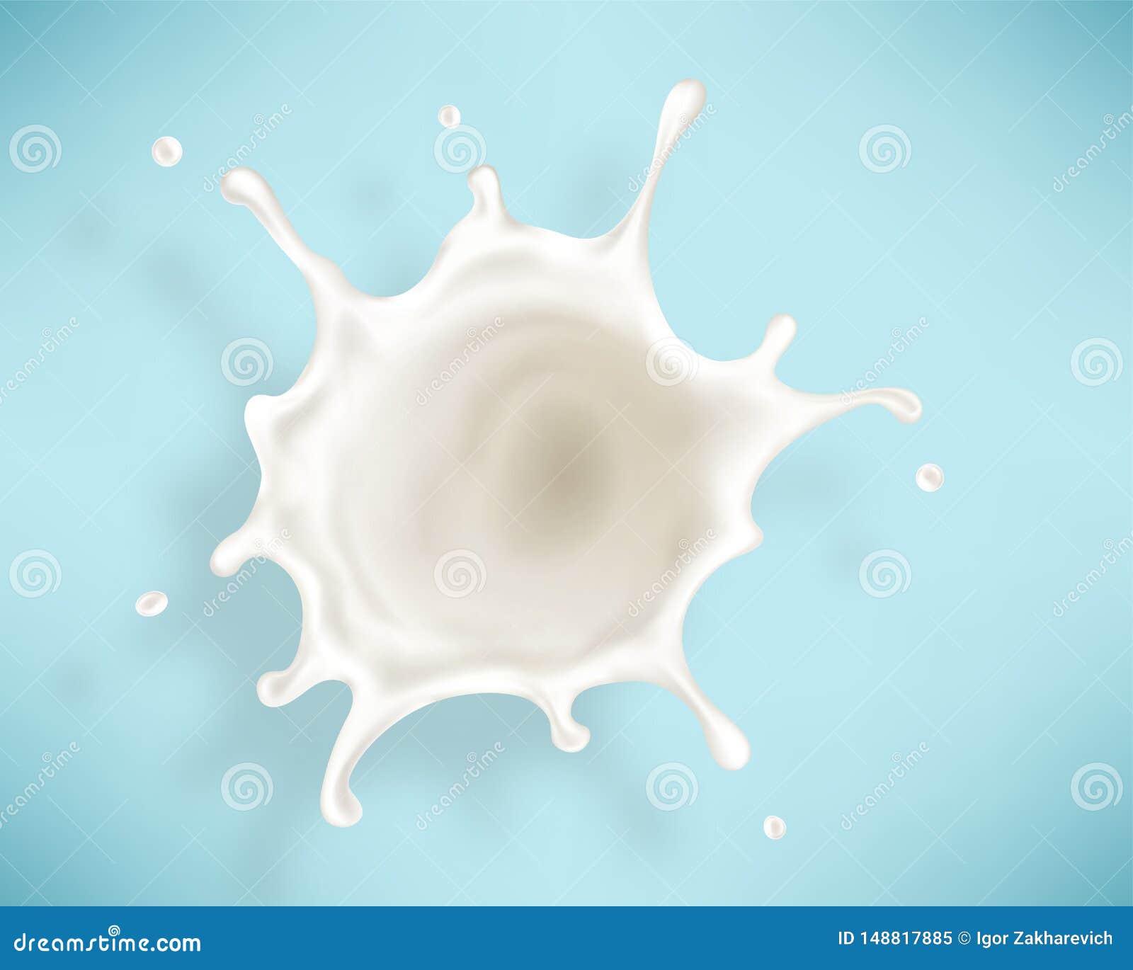 Beautiful Splash of Fresh Milk Stock Illustration - Illustration of ...