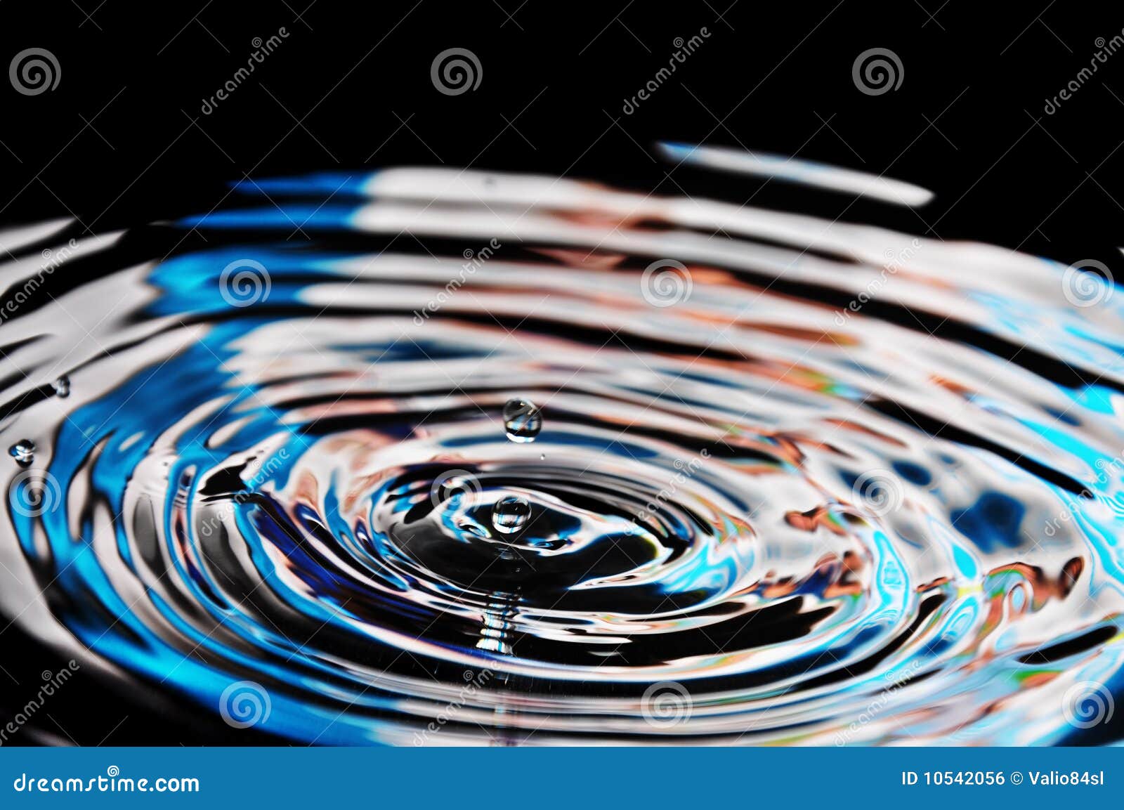 Beautiful Splash of Water Purple-blue Neon Drops Stock Photo - Image of ...