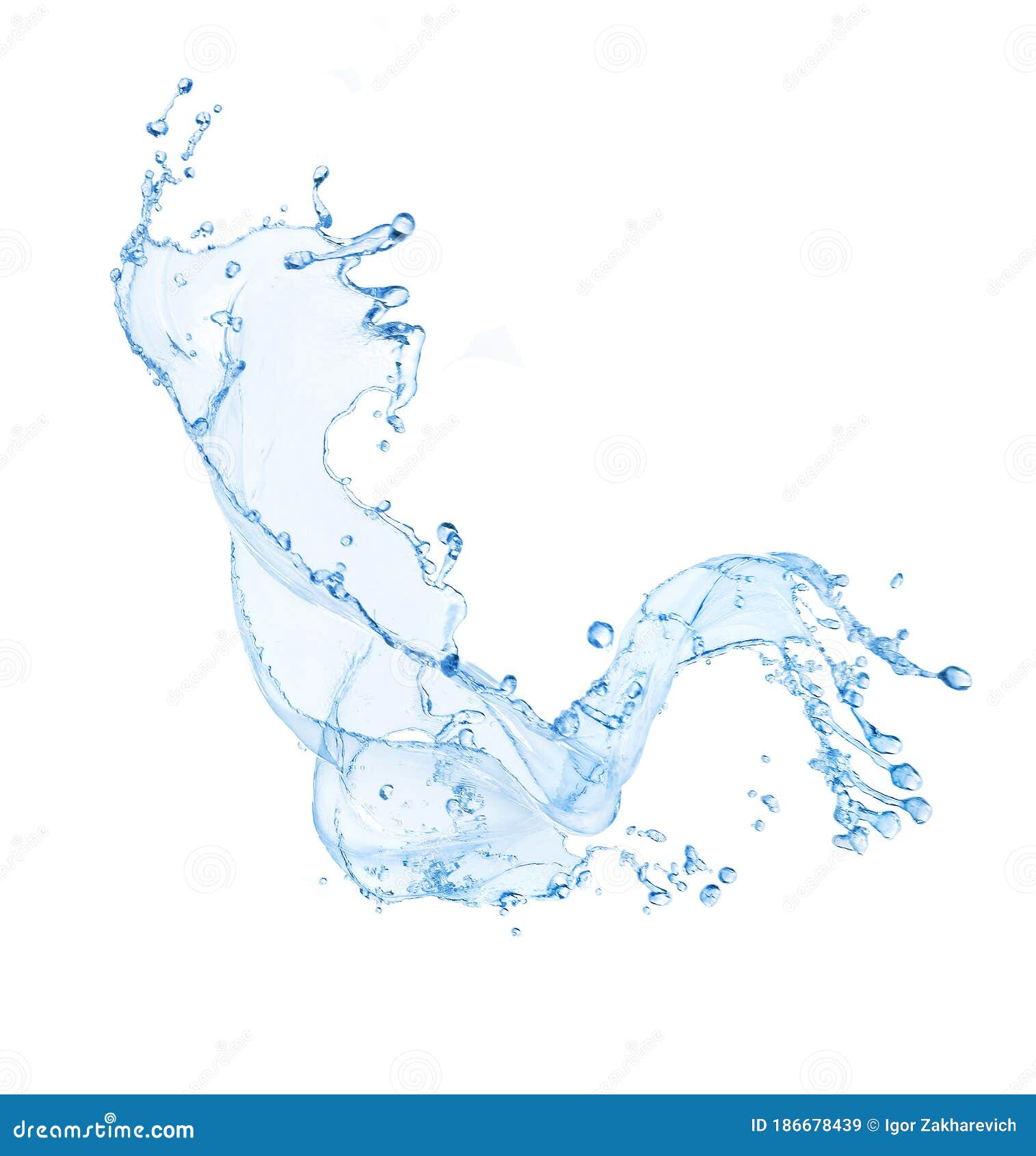 Beautiful Splash of Water on a White Background Stock Image - Image of ...
