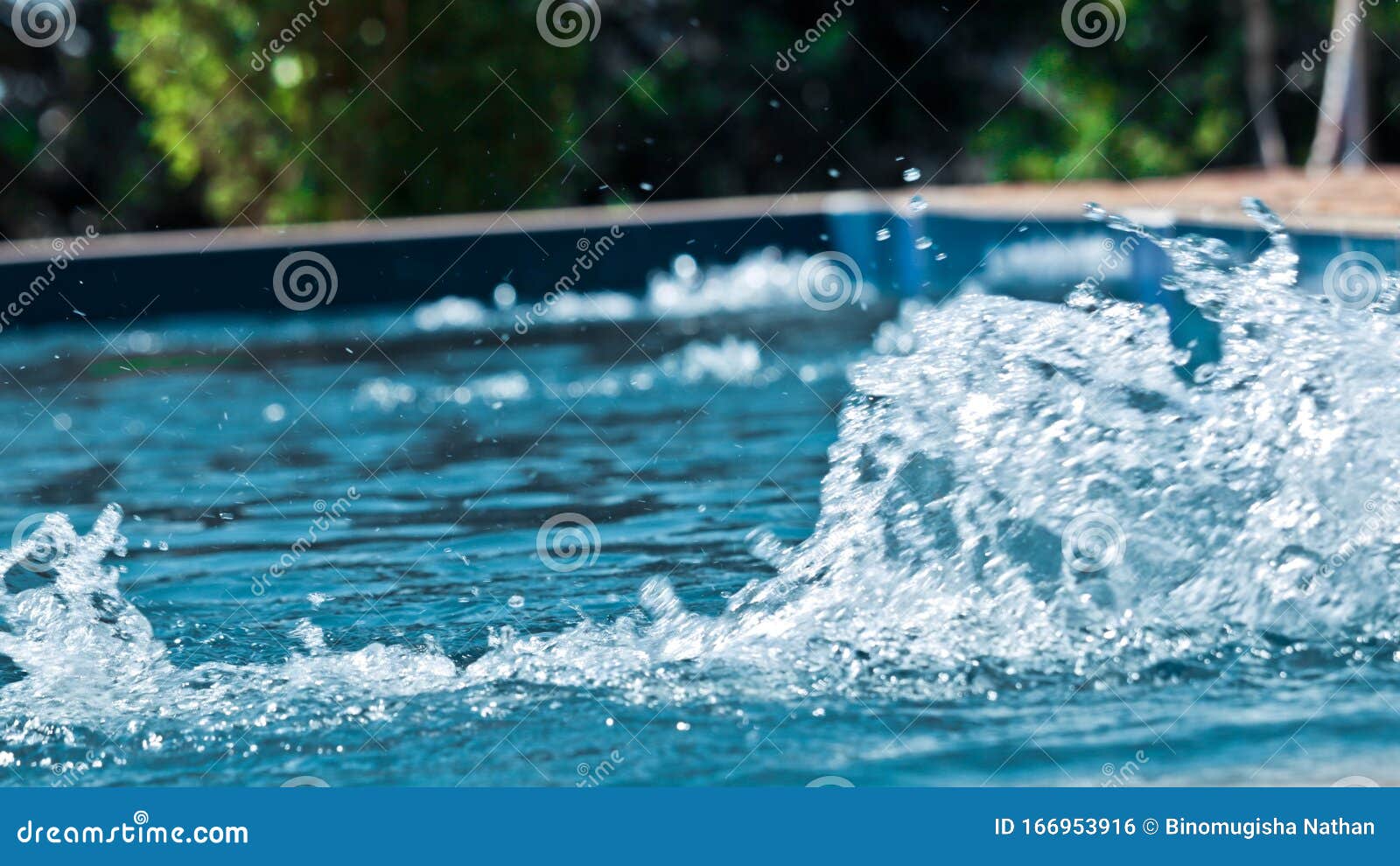 Splashed Water Drops. Fresh, Blue Water. Royalty-Free Stock Photography ...