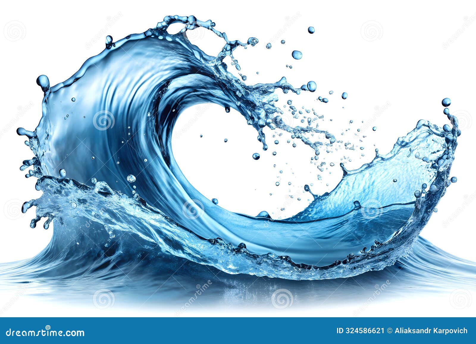 Beautiful Splashes of Water. Stock Illustration - Illustration of ...