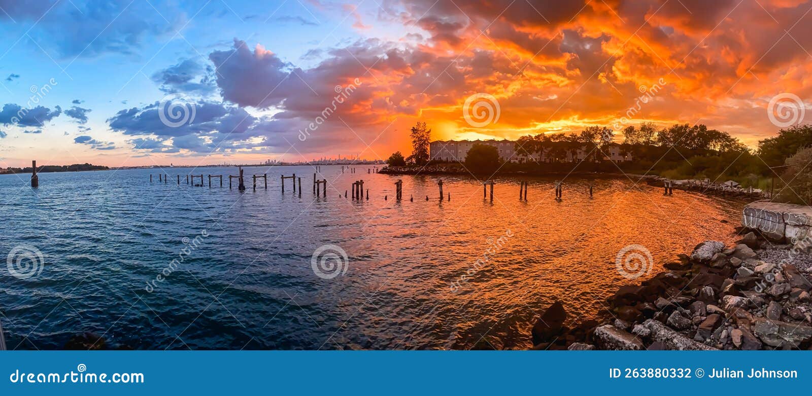 Beautiful and Splendid View of the Bronx River. Stock Photo - Image of ...