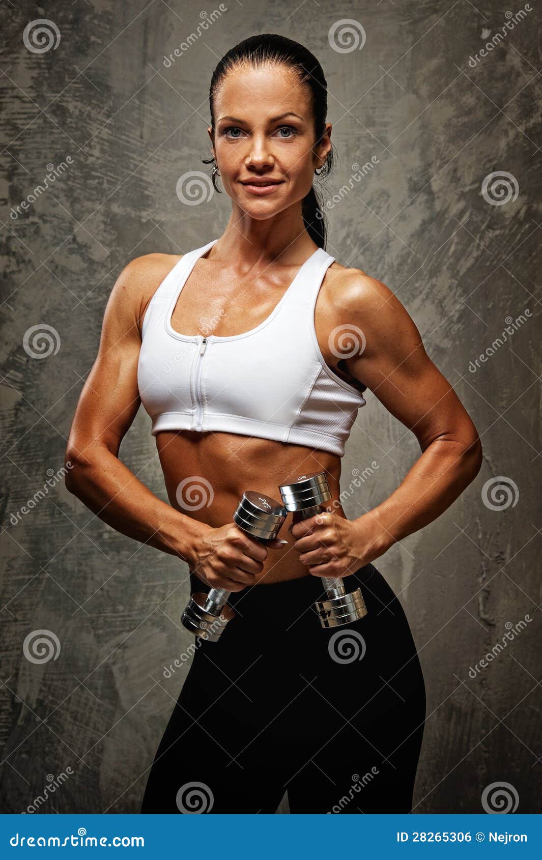 Beautiful sporty woman stock photo. Image of exertion - 28265306