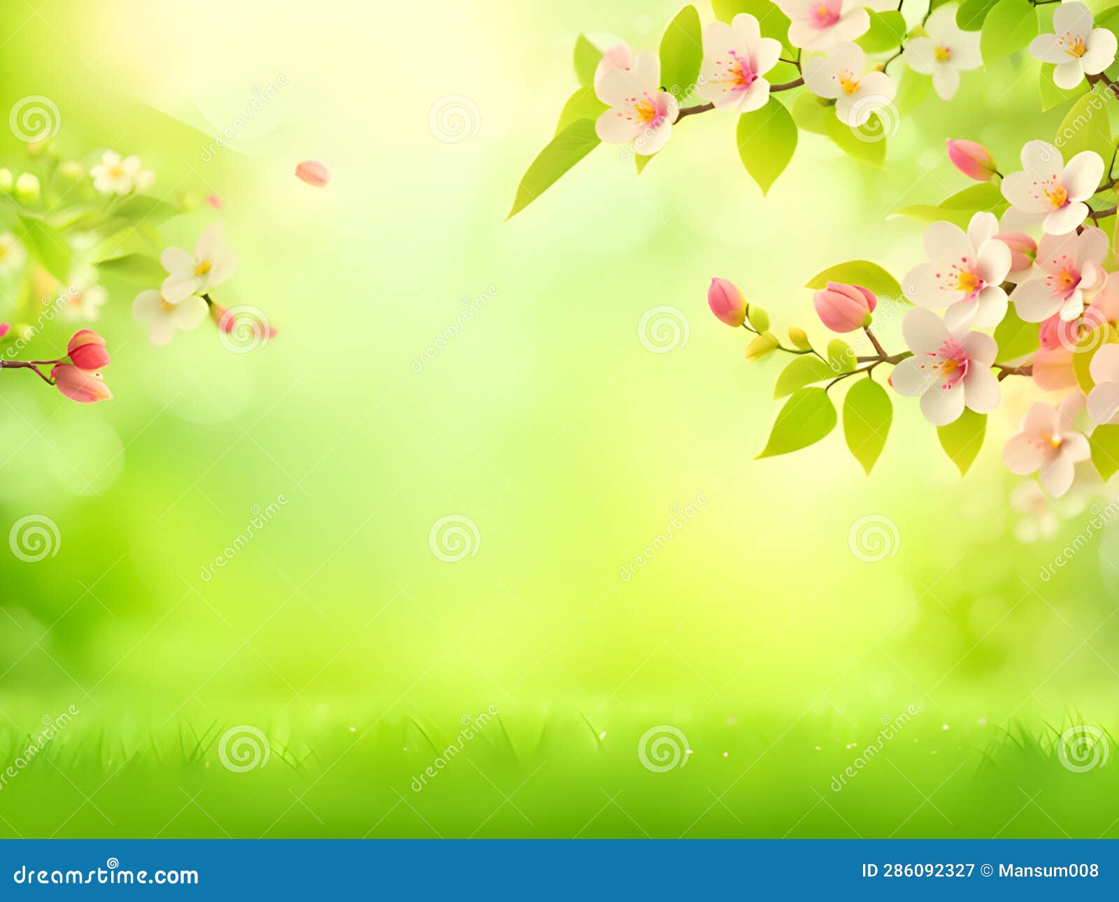 Beautiful Spring Background with Color Flowers, Ai Generated Stock ...