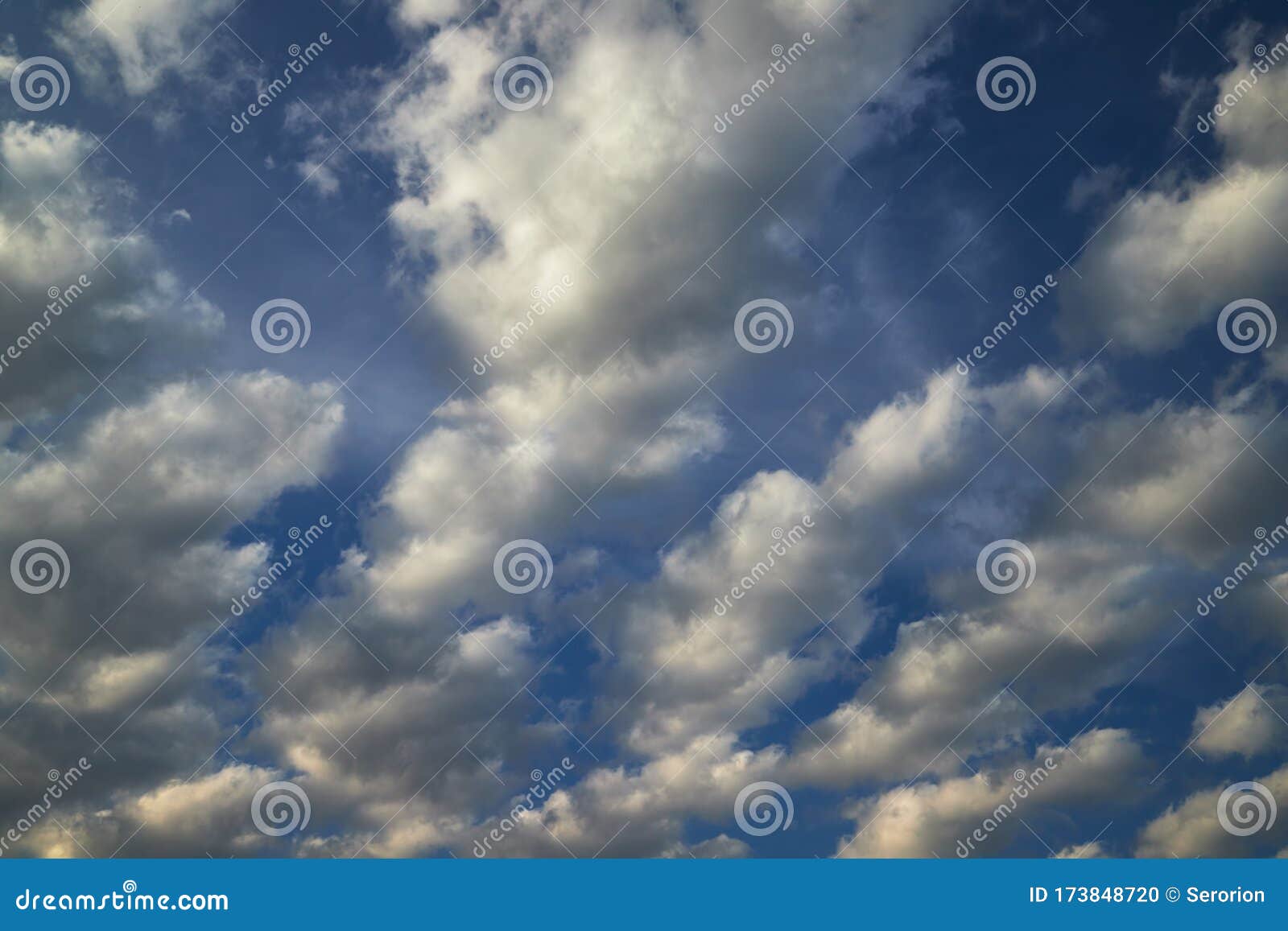 Beautiful, Spring Clouds in the Blue Sky Stock Photo - Image of steam ...