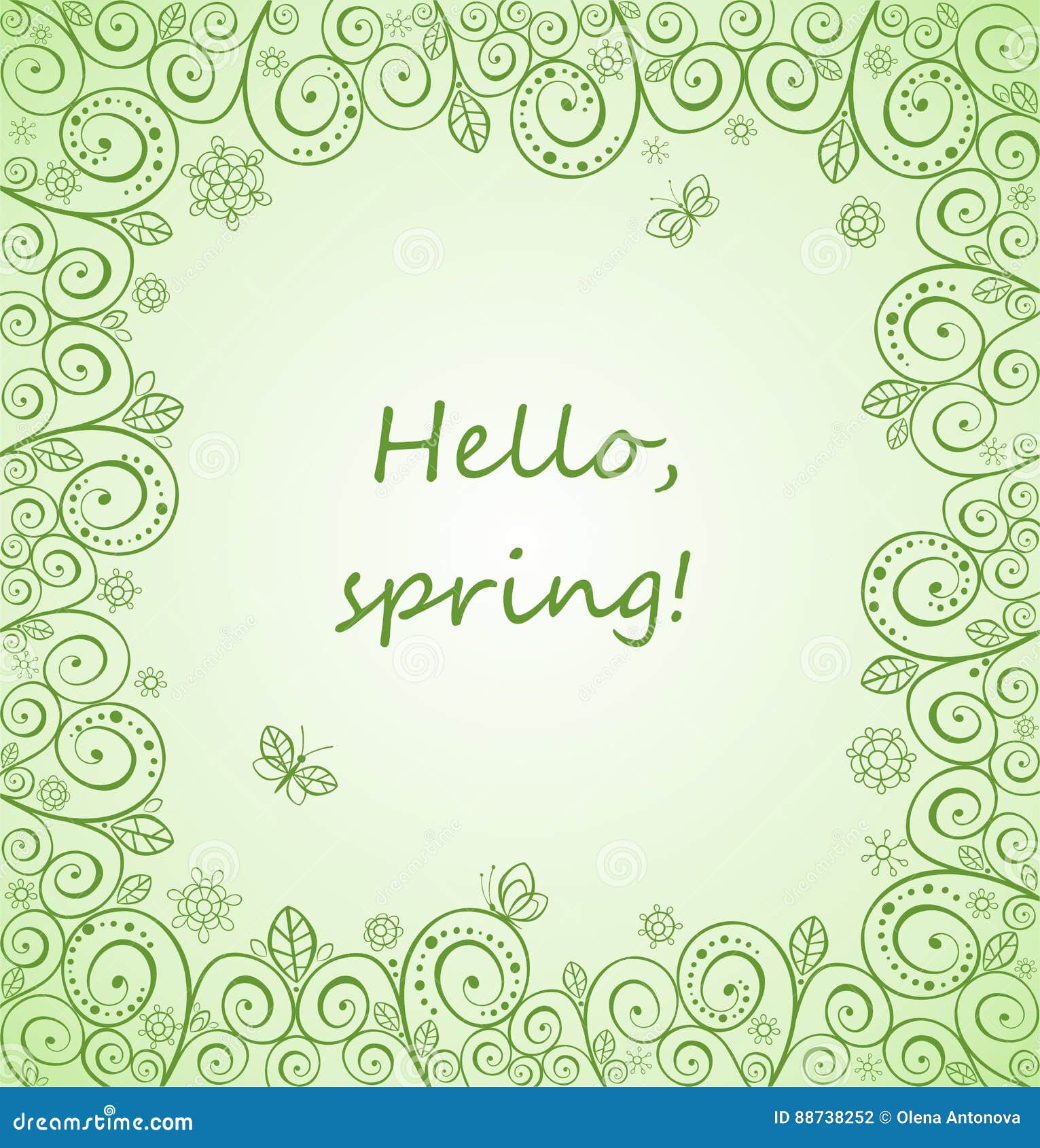 Beautiful Spring Decorative Card Stock Vector - Illustration of ...