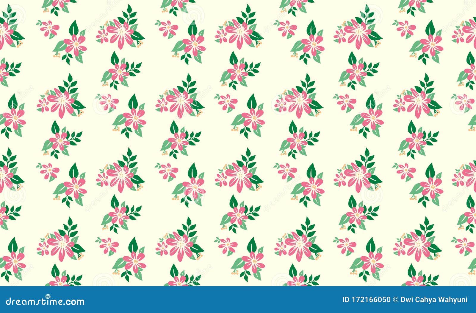 Beautiful Spring Flower Art, with Leaf and Floral Elegant Pattern ...