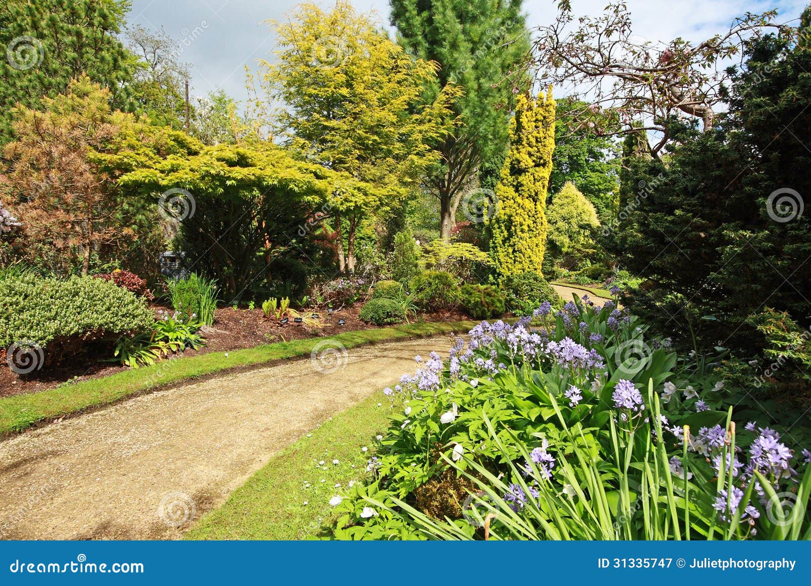 Beautiful spring garden stock image. Image of botanical - 31335747