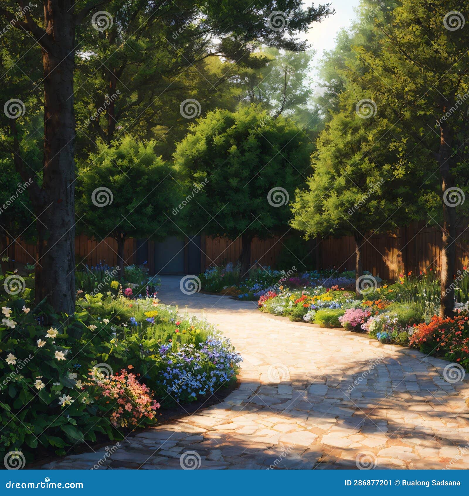 Beautiful Spring Garden Design Made with Generative AI Stock ...