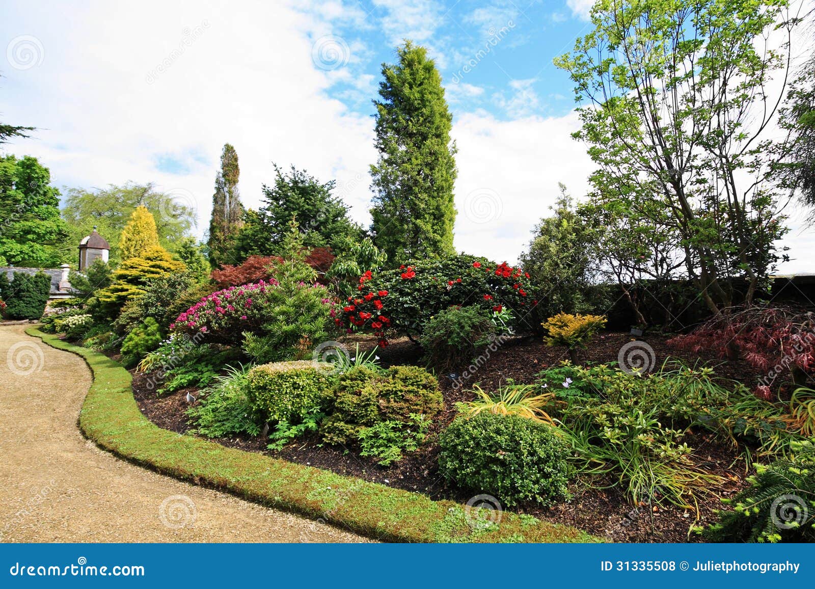 Beautiful spring garden stock photo. Image of blooming - 31335508