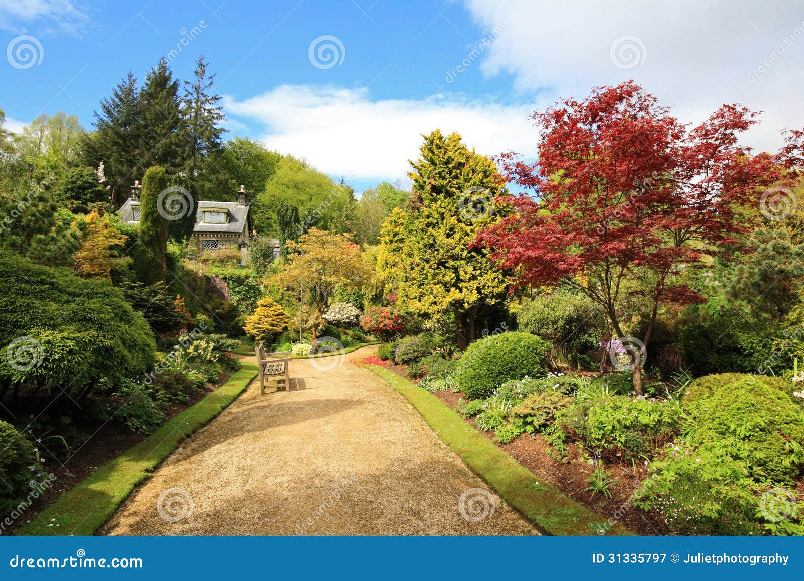 Beautiful spring garden stock image. Image of flora, landscape - 31335797