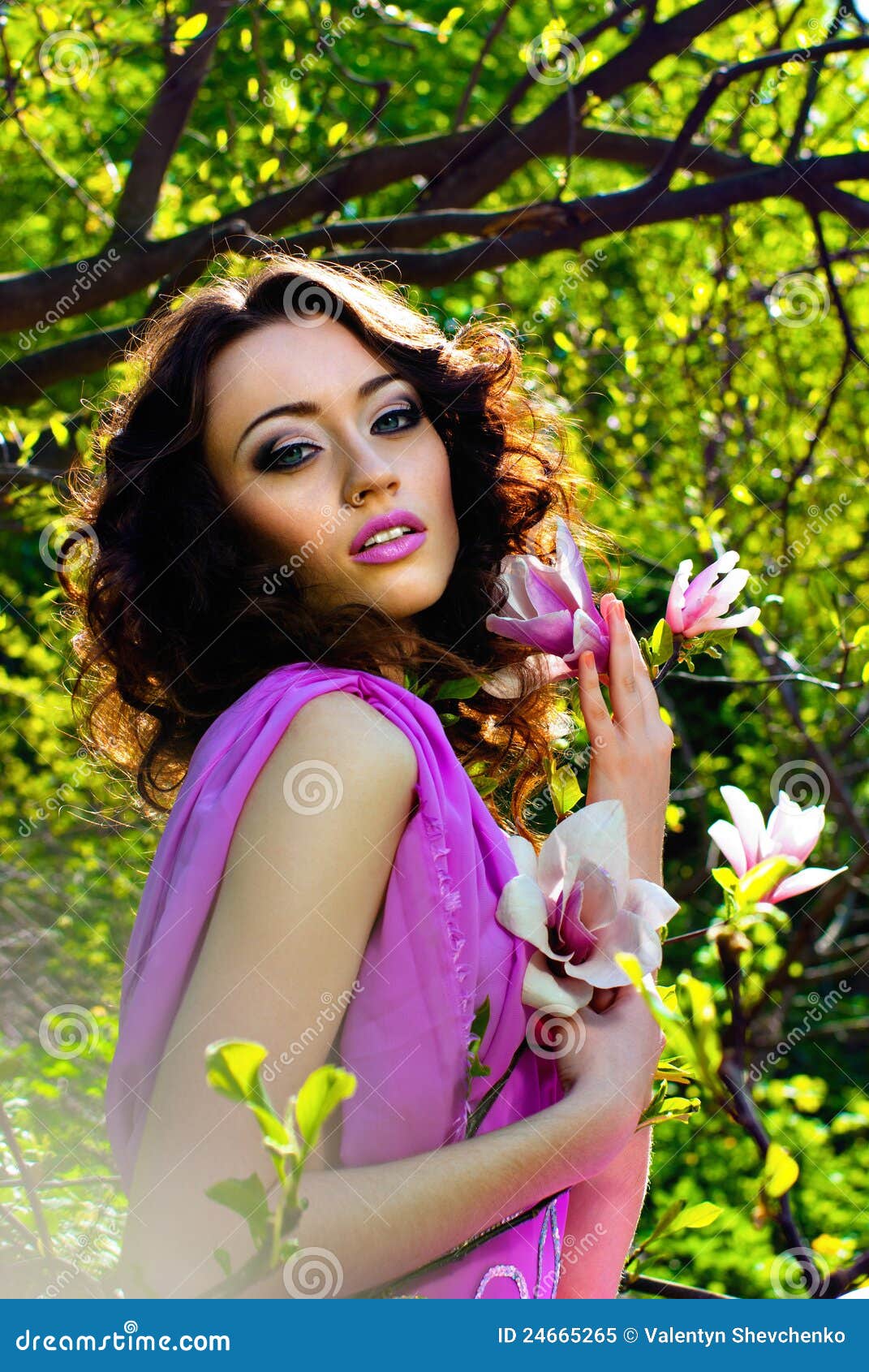 Beautiful Spring Girl with Flowers Stock Image - Image of nice, model ...