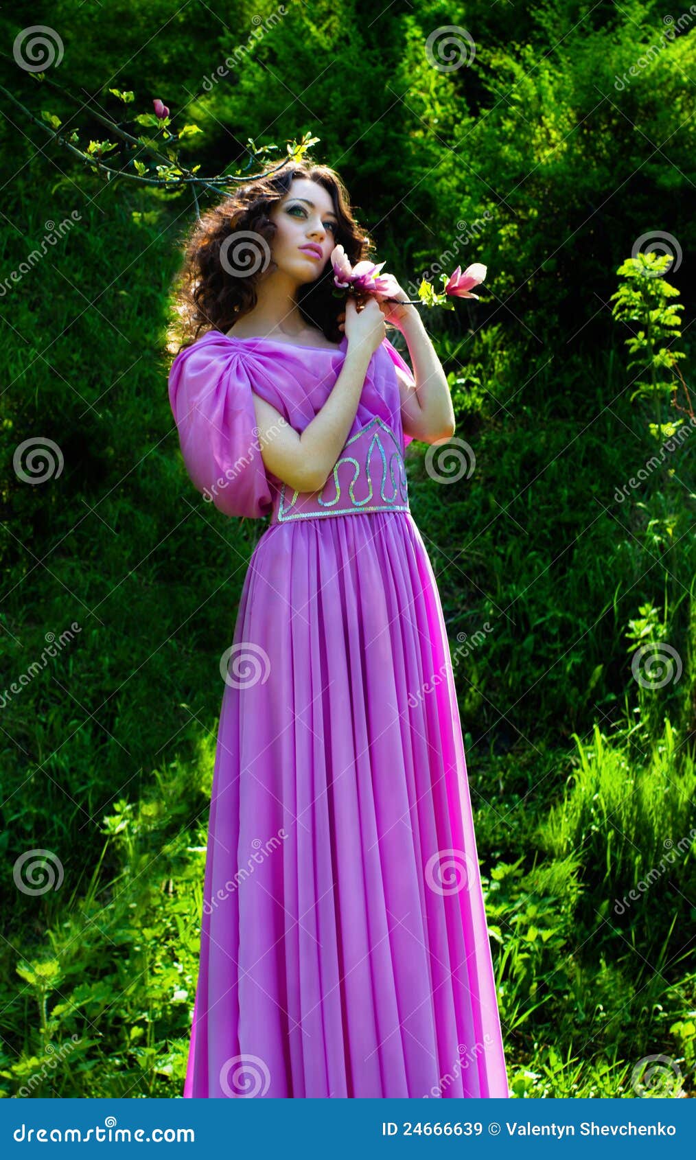 Beautiful Spring Girl with Flowers Stock Image - Image of female ...