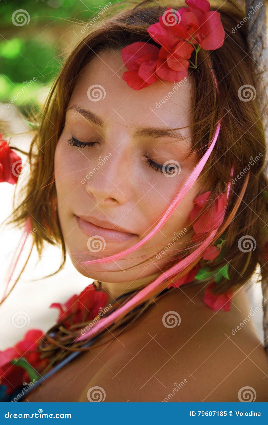 Beautiful Spring Girl with Flowers Stock Image - Image of makeup, cute ...