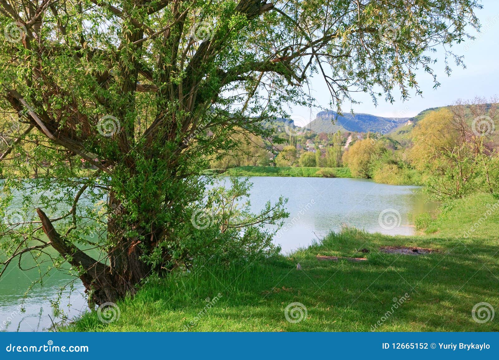 Beautiful spring lake stock photo. Image of lake, country - 12665152