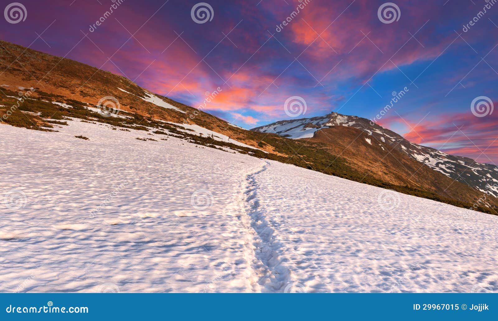 Beautiful Spring Landscape in the Mountains Stock Image - Image of ...