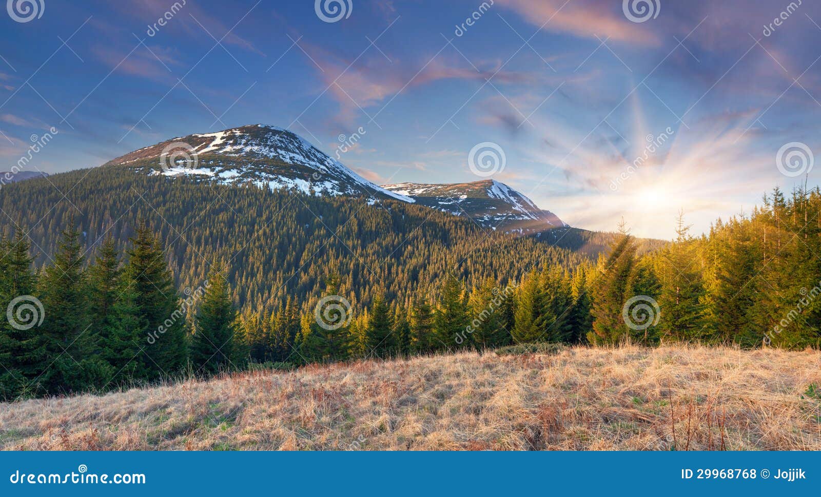 Beautiful Spring Landscape in the Mountains Stock Photo - Image of ...
