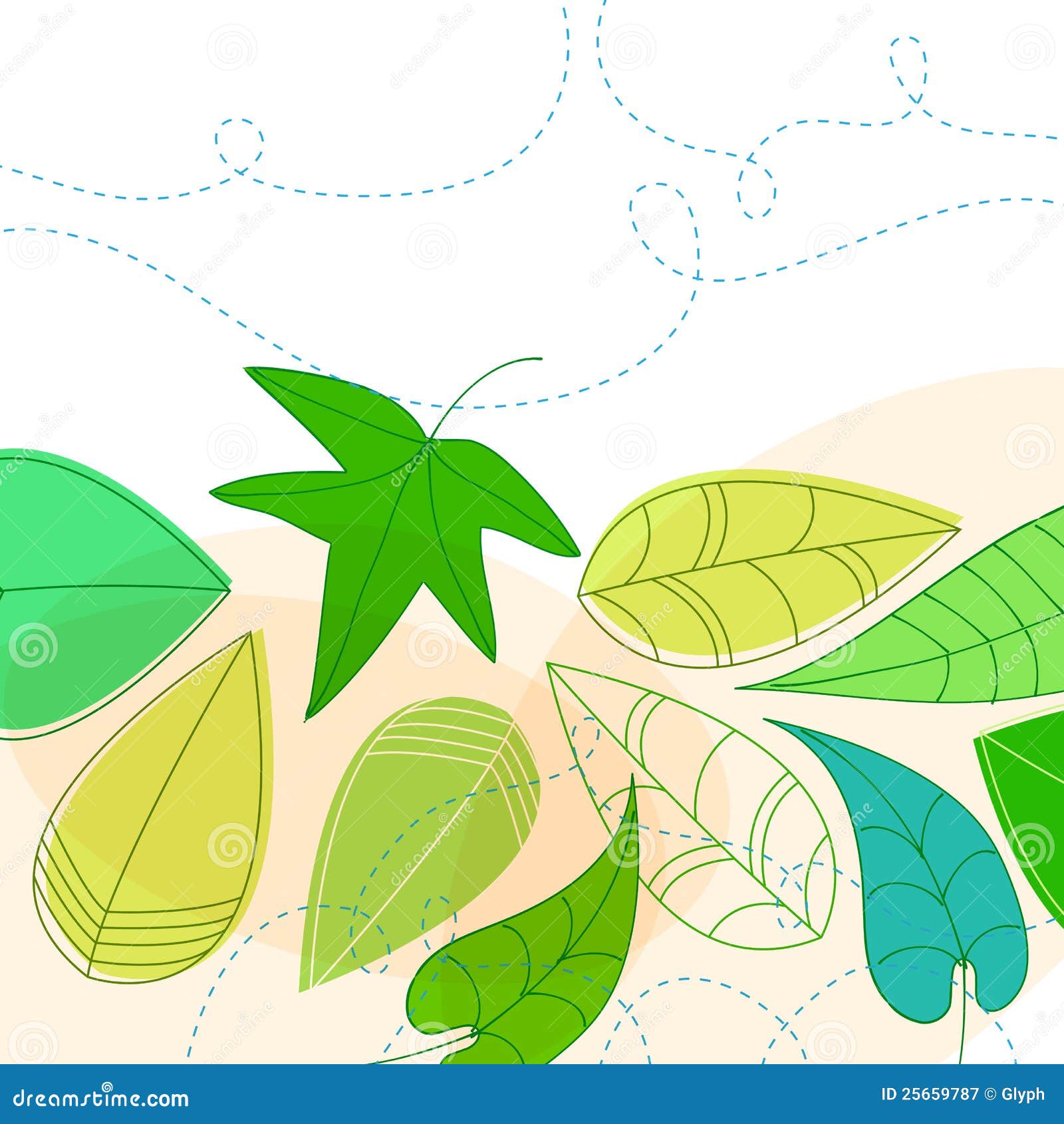 Beautiful spring leaves stock vector. Illustration of elegant - 25659787