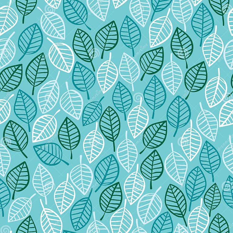 Beautiful Spring Leaves Seamless Pattern. Stock Vector - Illustration ...