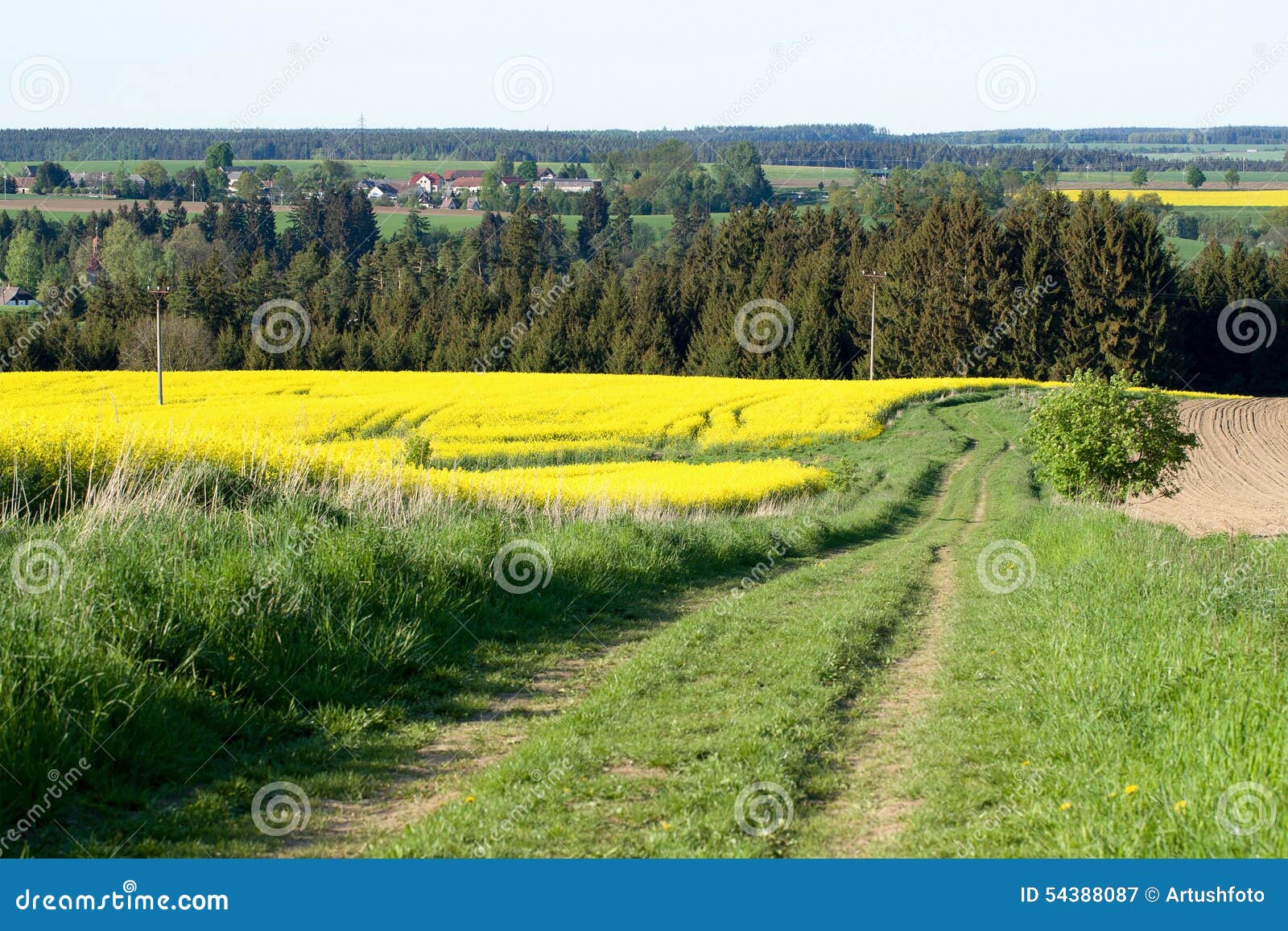 Beautiful Spring Rural Landscape Stock Image - Image of bright, rural ...