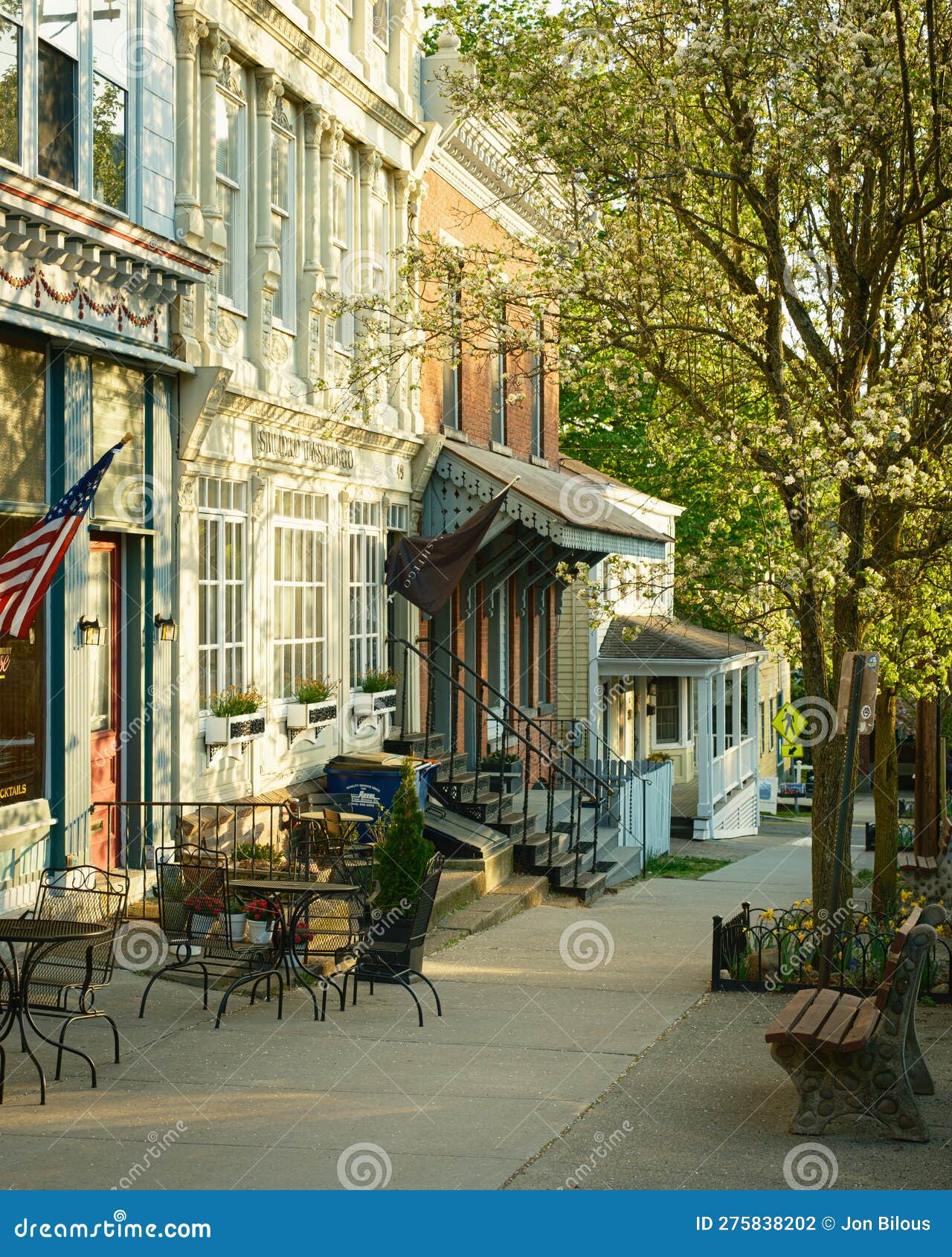 Beautiful Spring Scene on Main Street, Cold Spring, New York Stock ...