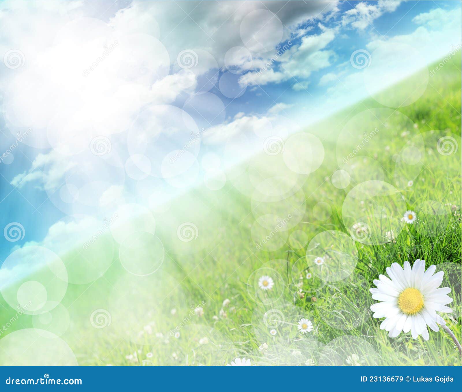 Beautiful spring scenery stock illustration. Illustration of focus ...