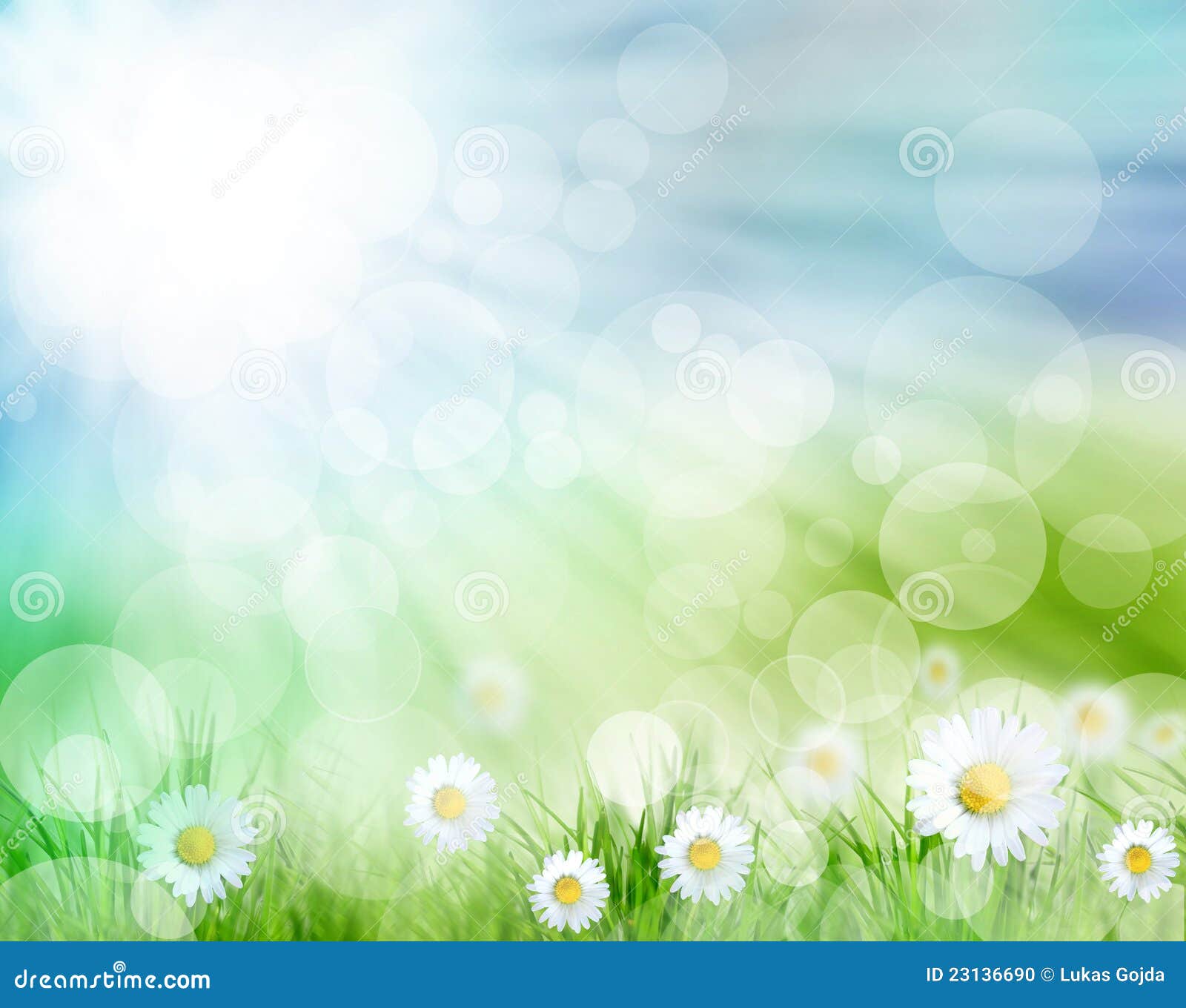 Beautiful spring scenery stock illustration. Illustration of blinking ...