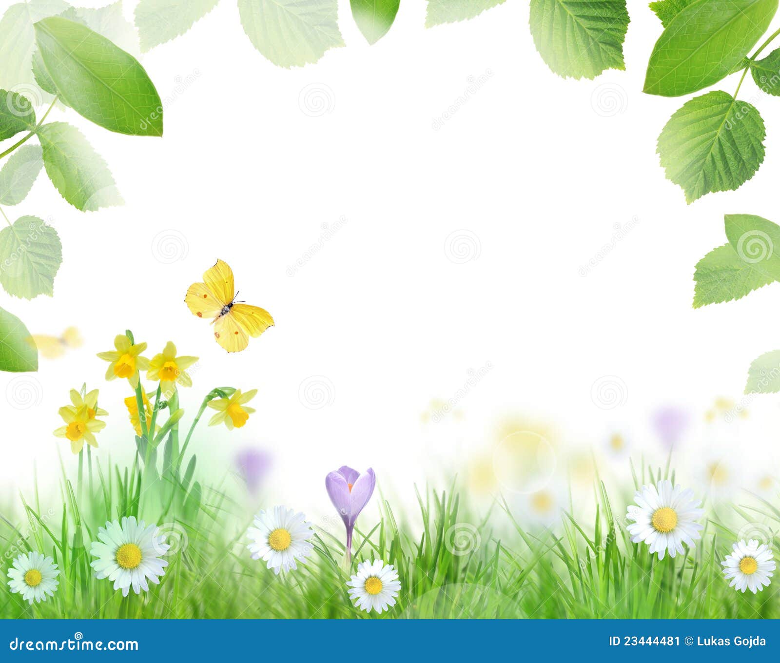 Beautiful spring scenery stock illustration. Illustration of flower ...