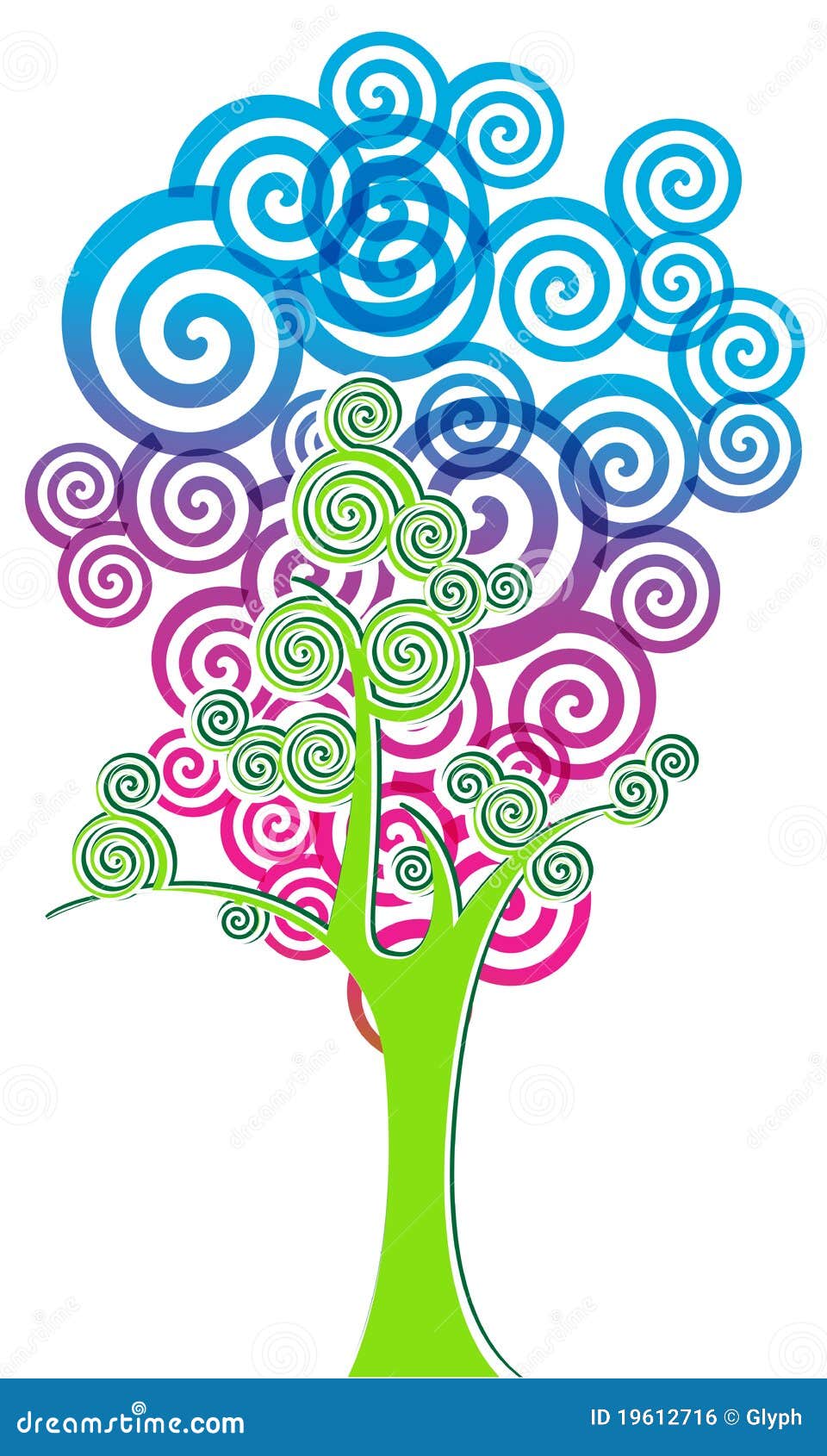 Beautiful Spring Tree Illustration Stock Vector - Illustration of ...