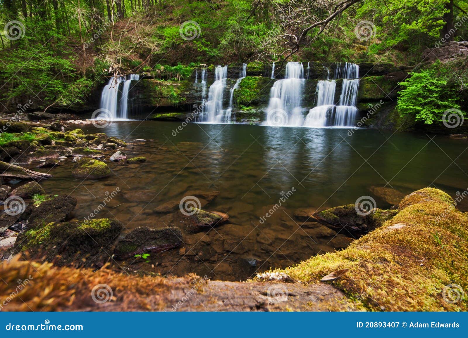 Beautiful Spring Waterfall in the Brecon Beacons Stock Image - Image of ...
