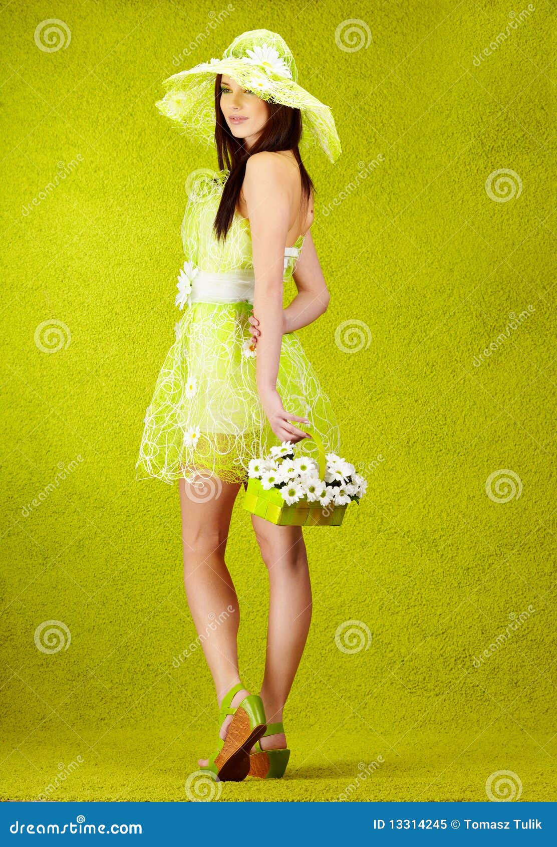 Beautiful spring woman stock image. Image of model, close - 13314245