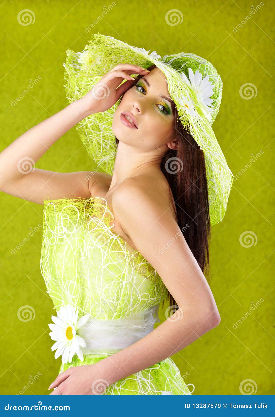 Beautiful Spring Woman Portrait Stock Image - Image of attractive ...