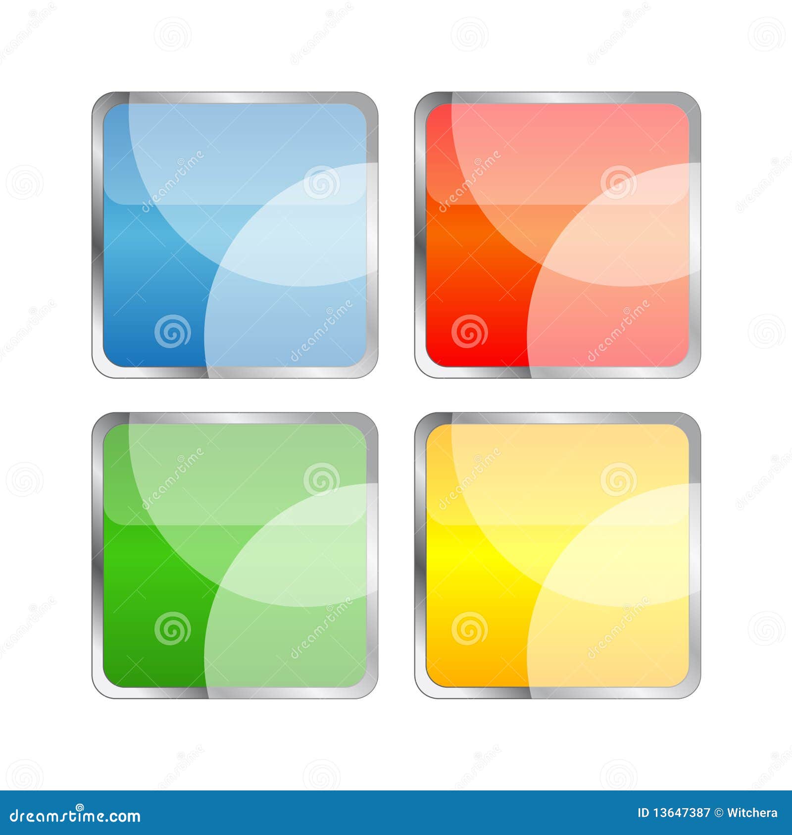 Beautiful square buttons stock illustration. Illustration of shiny ...