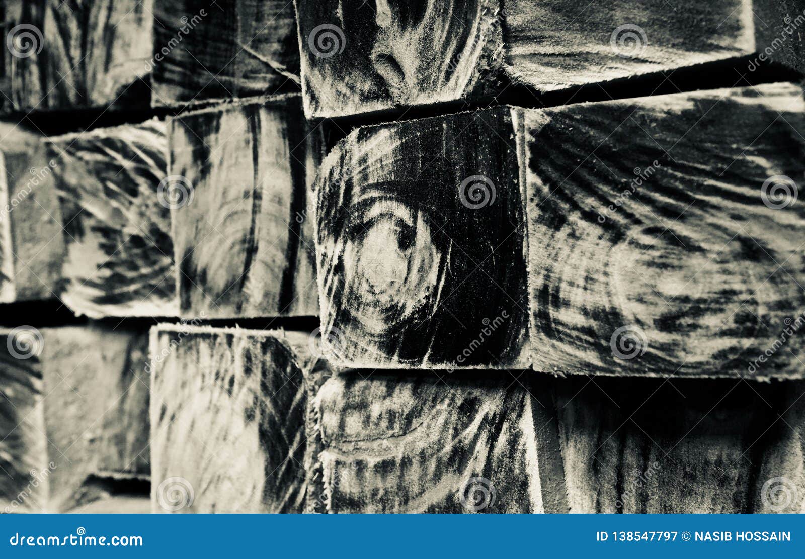 Stack of Wooden Square Objects Unique Background Photo Stock Image ...