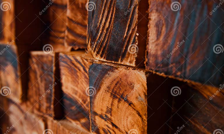 Stack of Wooden Square Objects Unique Background Photo Stock Image ...