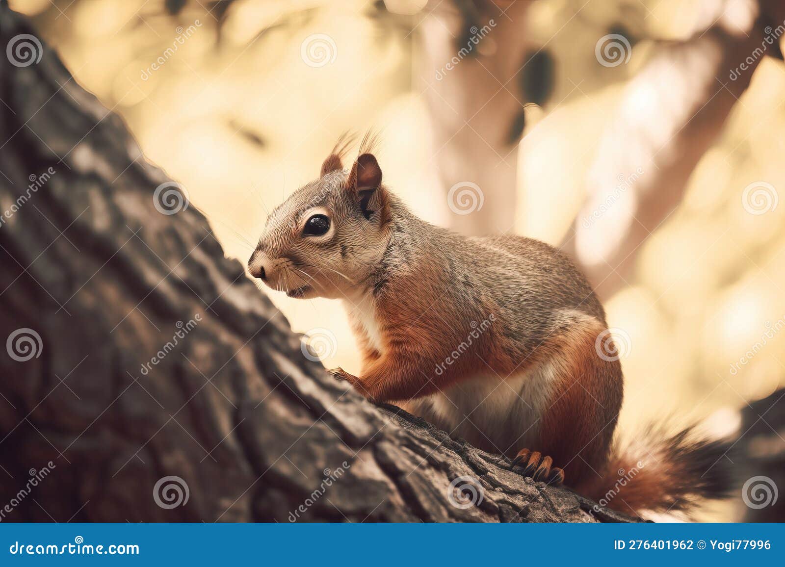 Beautiful Squirrel in Nature. Created Using Generative AI Technology ...