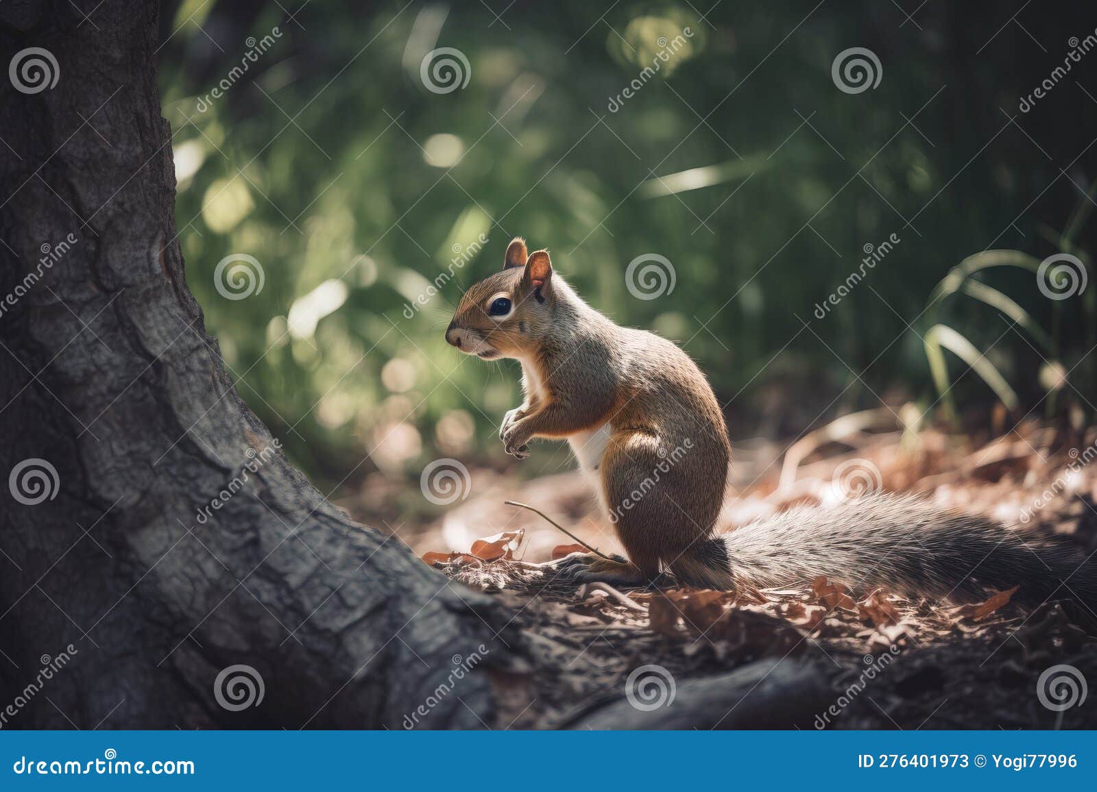 Beautiful Squirrel in Nature. Created Using Generative AI Technology ...