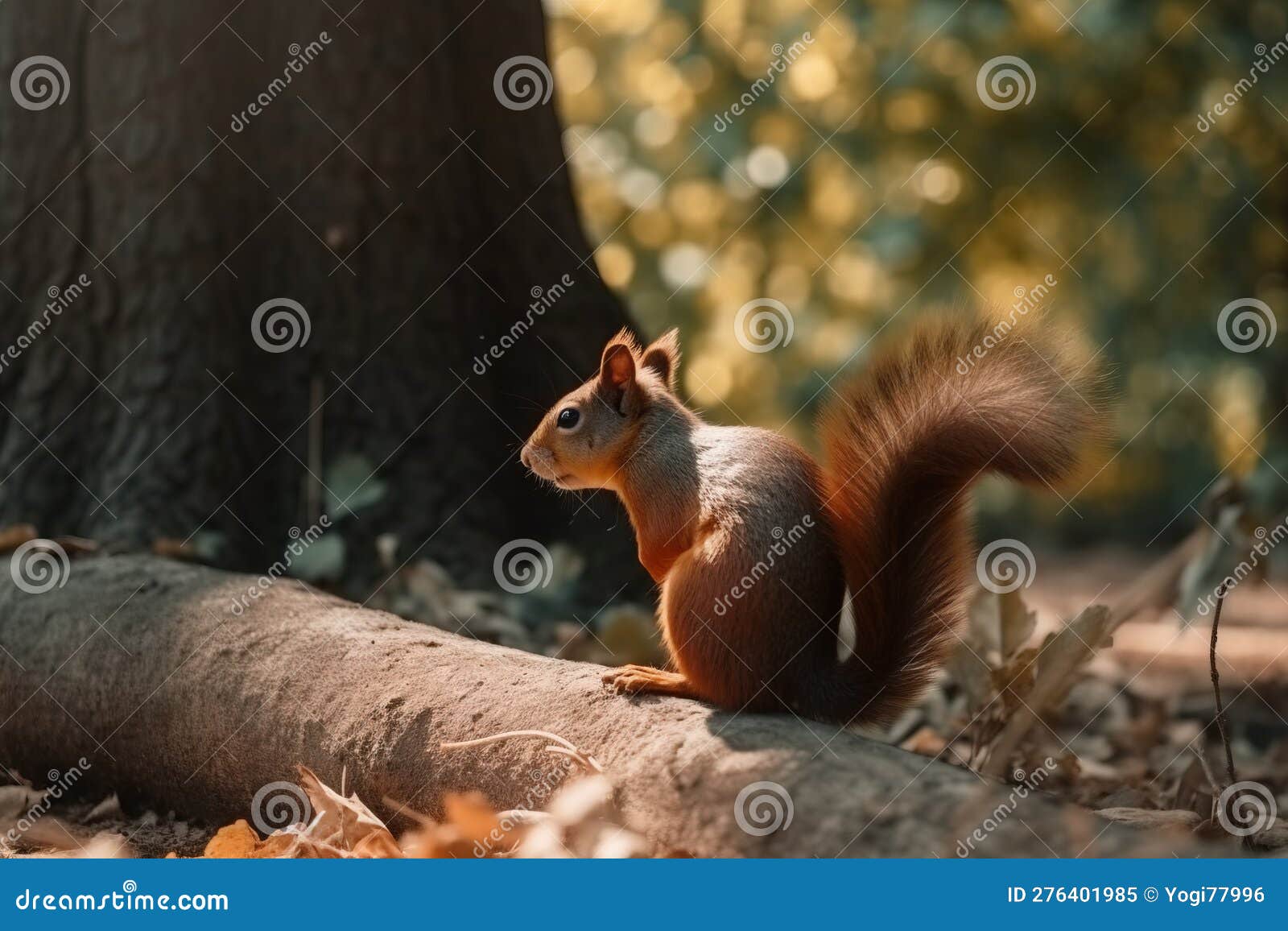 Beautiful Squirrel in Nature. Created Using Generative AI Technology ...