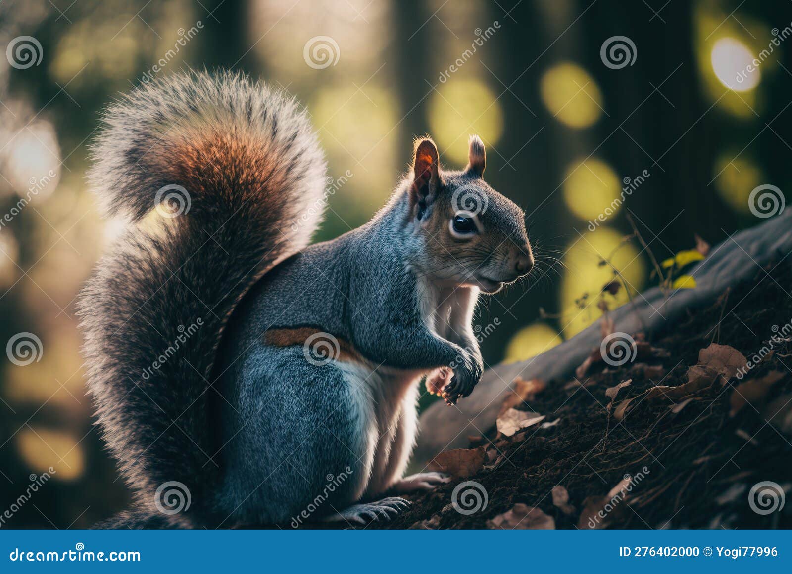 Beautiful Squirrel in Nature. Created Using Generative AI Technology ...