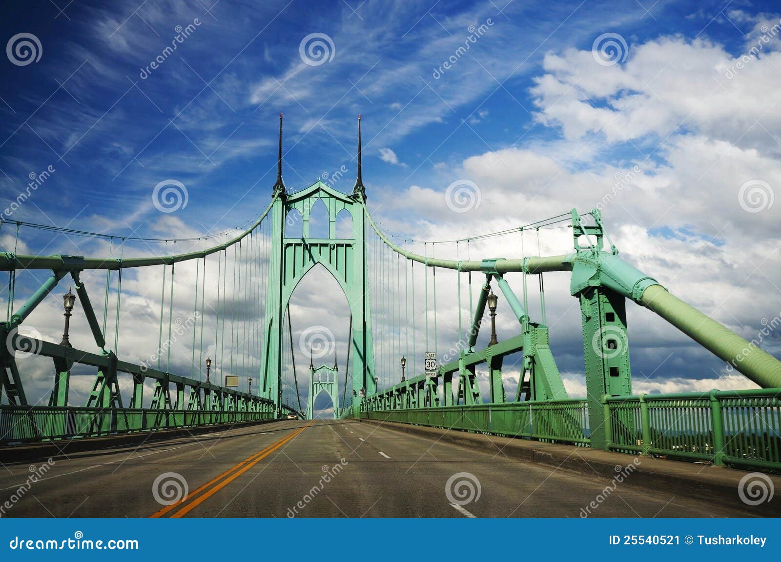 Beautiful St. Johns Historic Bridge Stock Image - Image of bridge ...