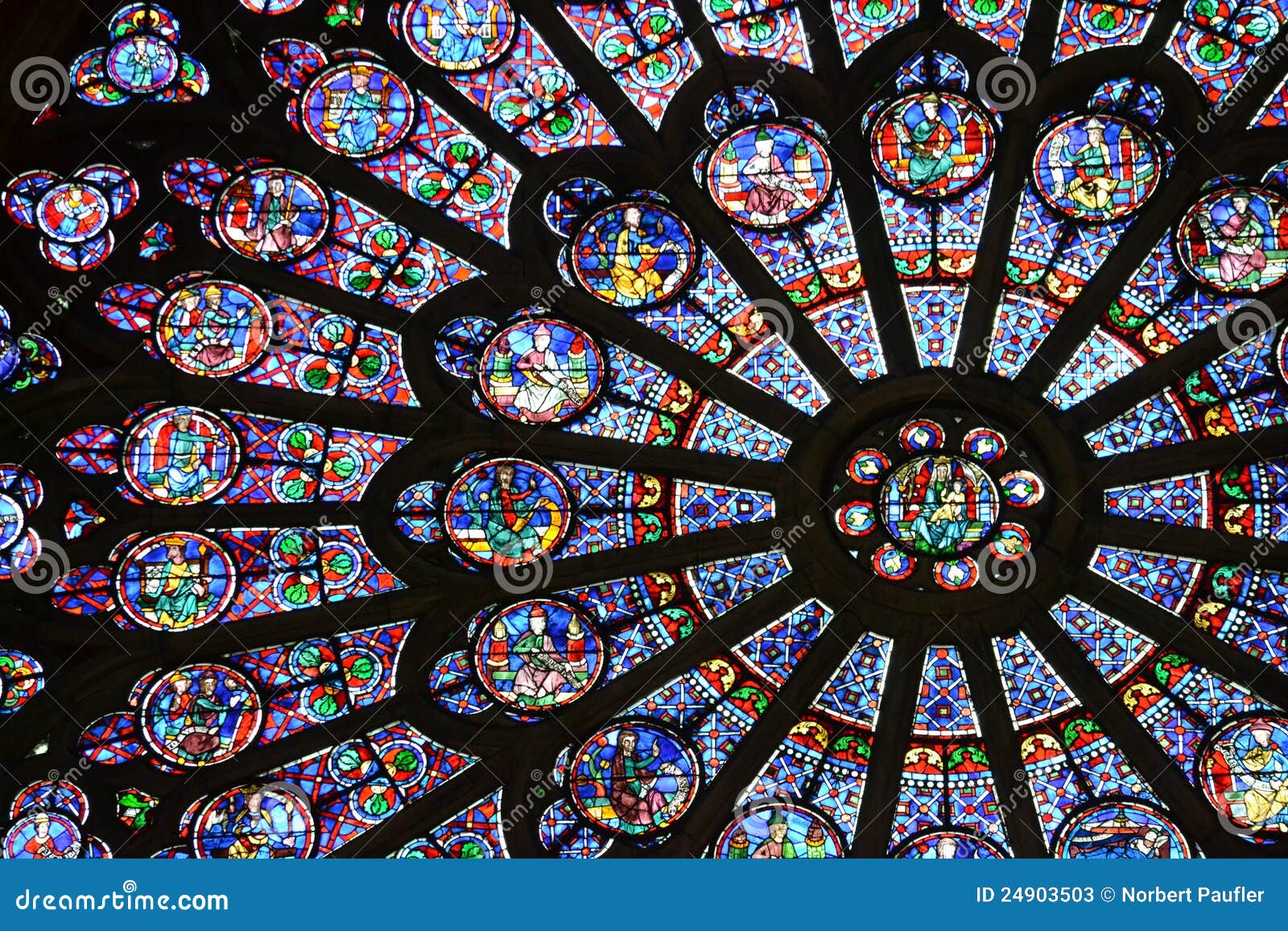 Beautiful Stained Glass Window Stock Image - Image of paris, colors ...