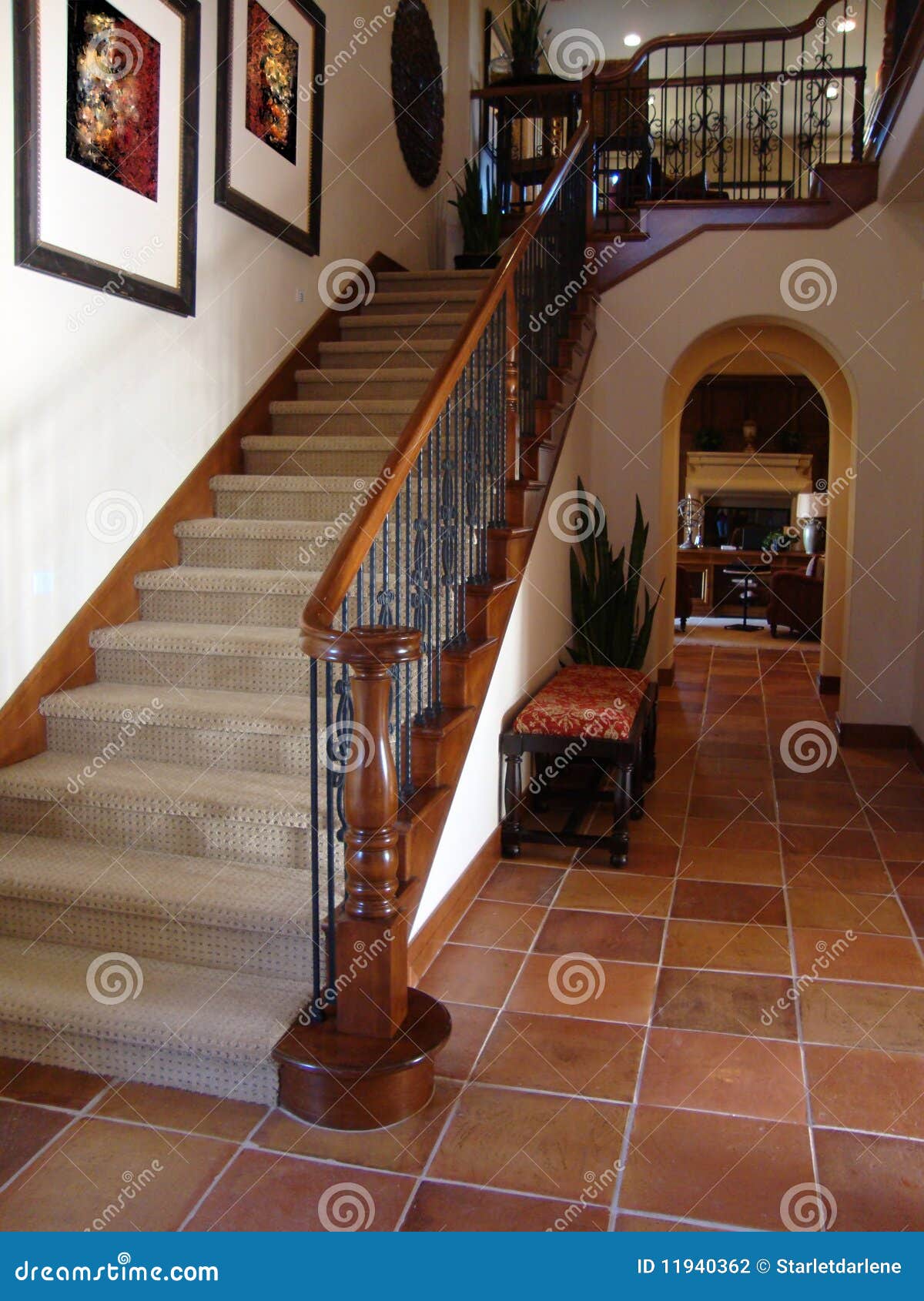 Beautiful Staircase stock photo. Image of study, house - 11940362