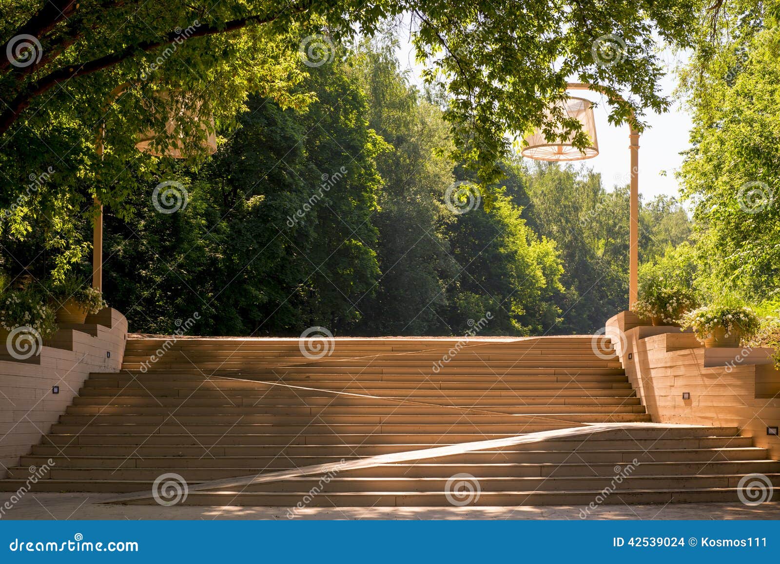 Beautiful Staircase in the Park Stock Photo - Image of landscape, road ...