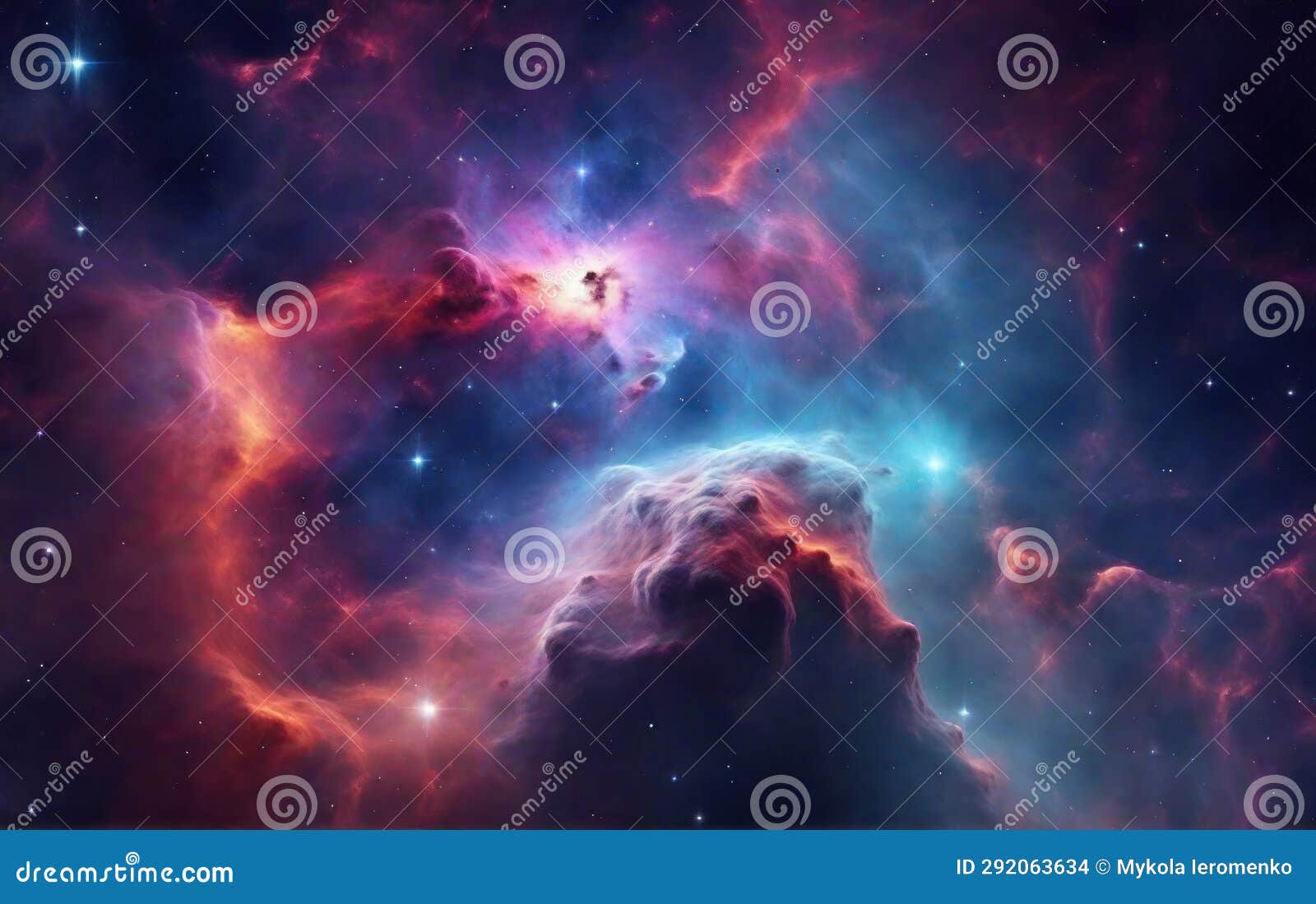 A Beautiful Star Nebula in the Universe Stock Illustration ...