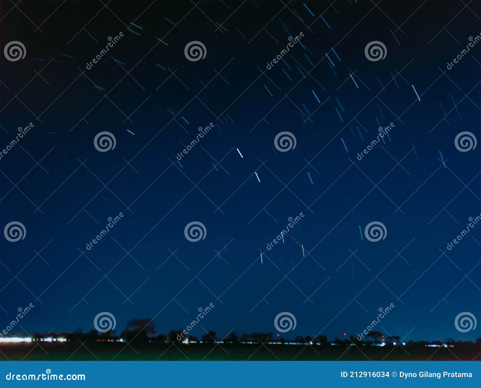 Beautiful Star Trail in the Night Sky Stock Photo - Image of blue ...