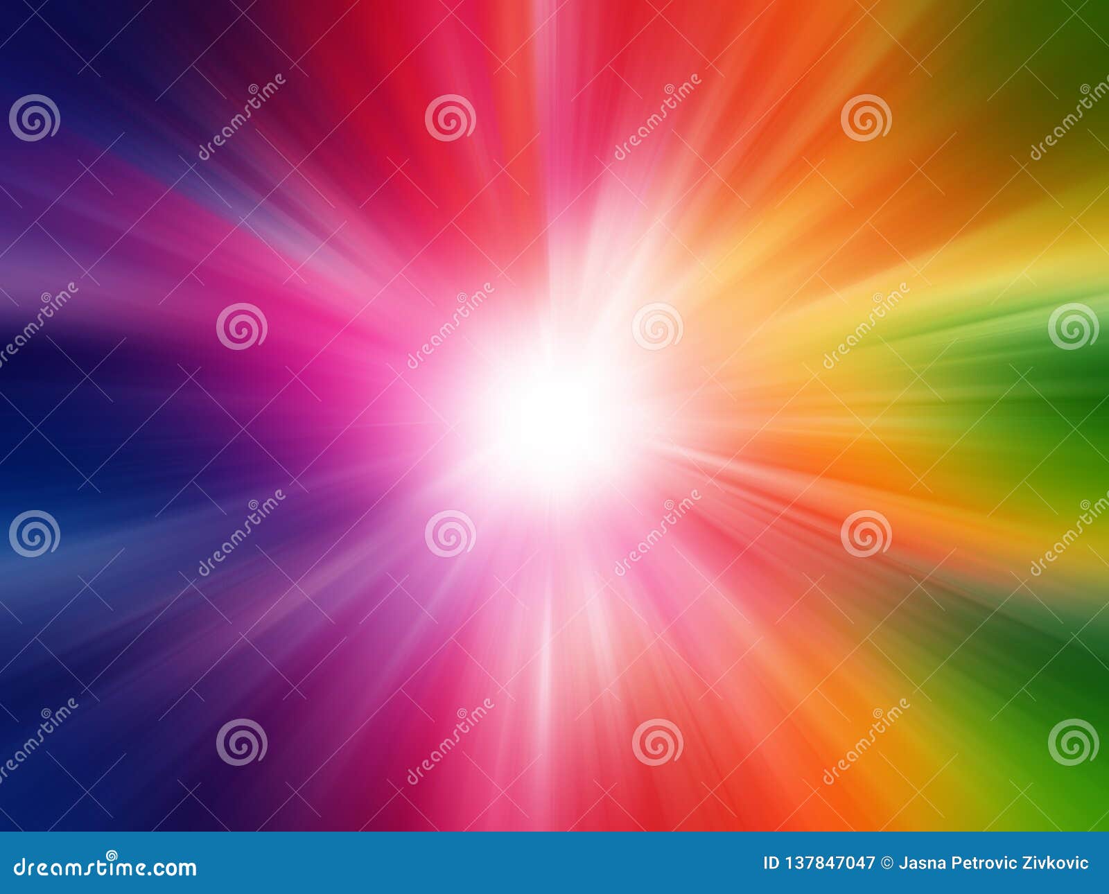 Starburst Colorful Light Beam Abstract Background Stock Illustration ...